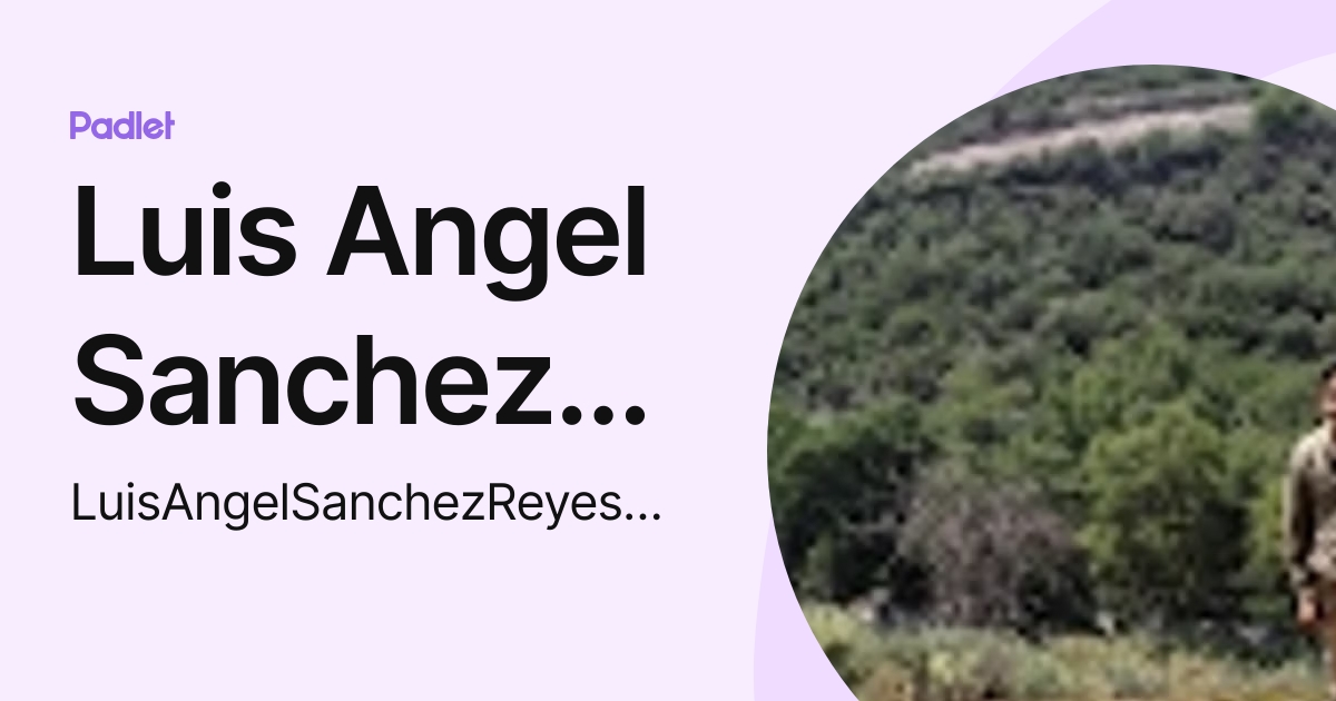 Luis Angel Sanchez Reyes. (LuisAngelSanchezReyes265) profile | Padlet