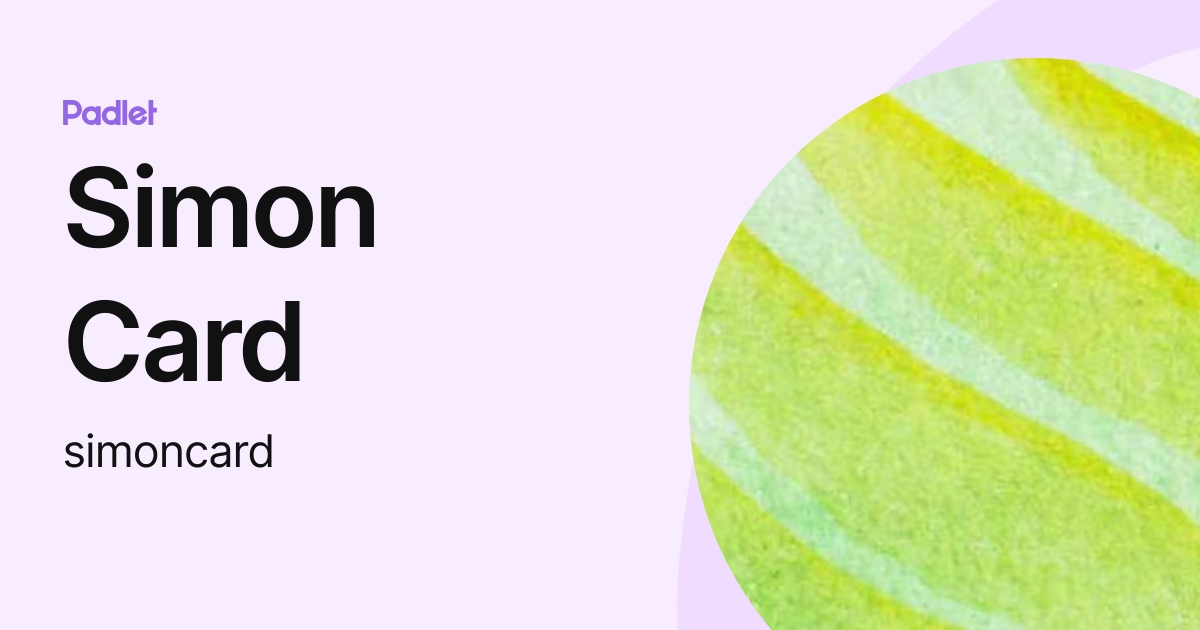 Simon Card (simoncard) profile | Padlet