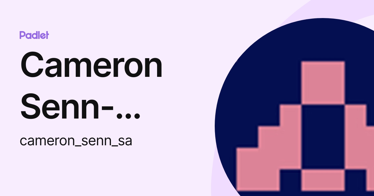 Cameron Senn-Sanger (cameron_senn_sa) profile | Padlet