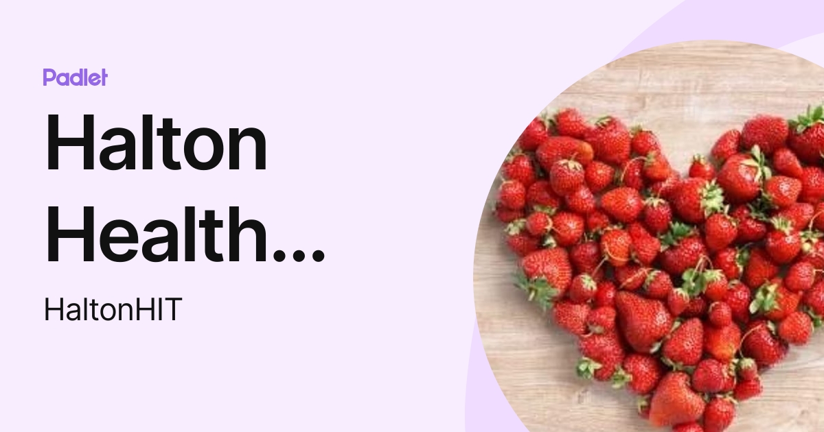 Halton Health Improvement Team (HaltonHIT) profile | Padlet