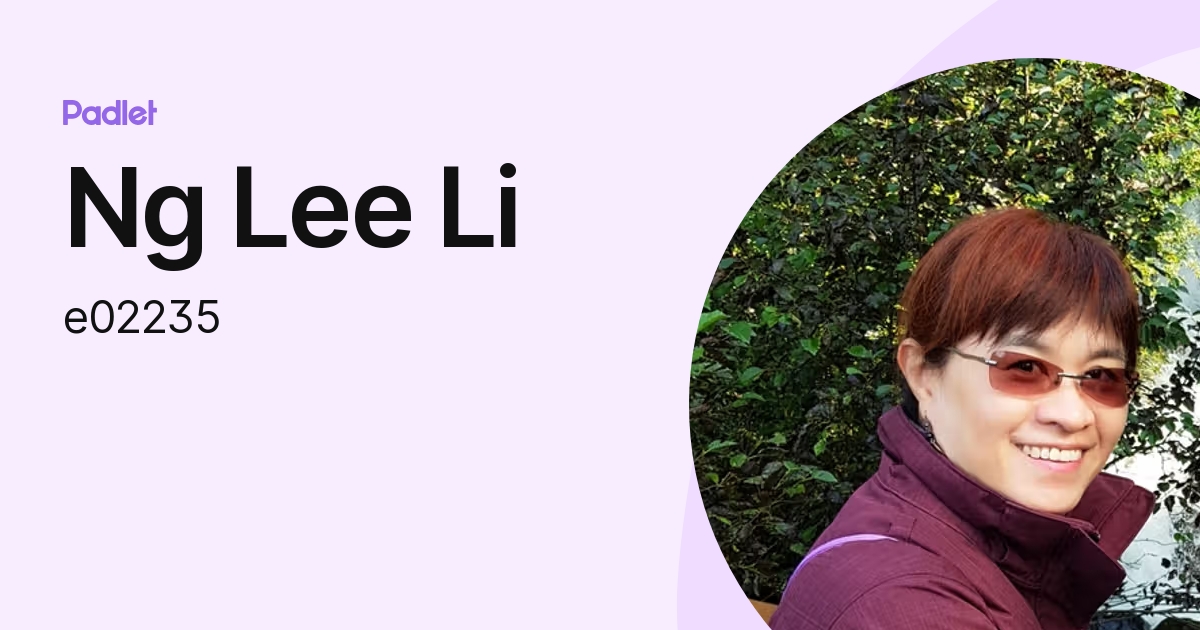 Ng Lee Li (e02235) profile | Padlet