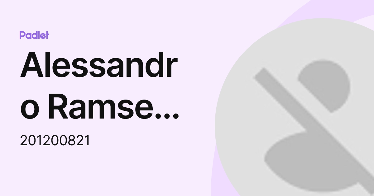 Alessandro Ramses PARODI SOLIS (201200821) profile | Padlet