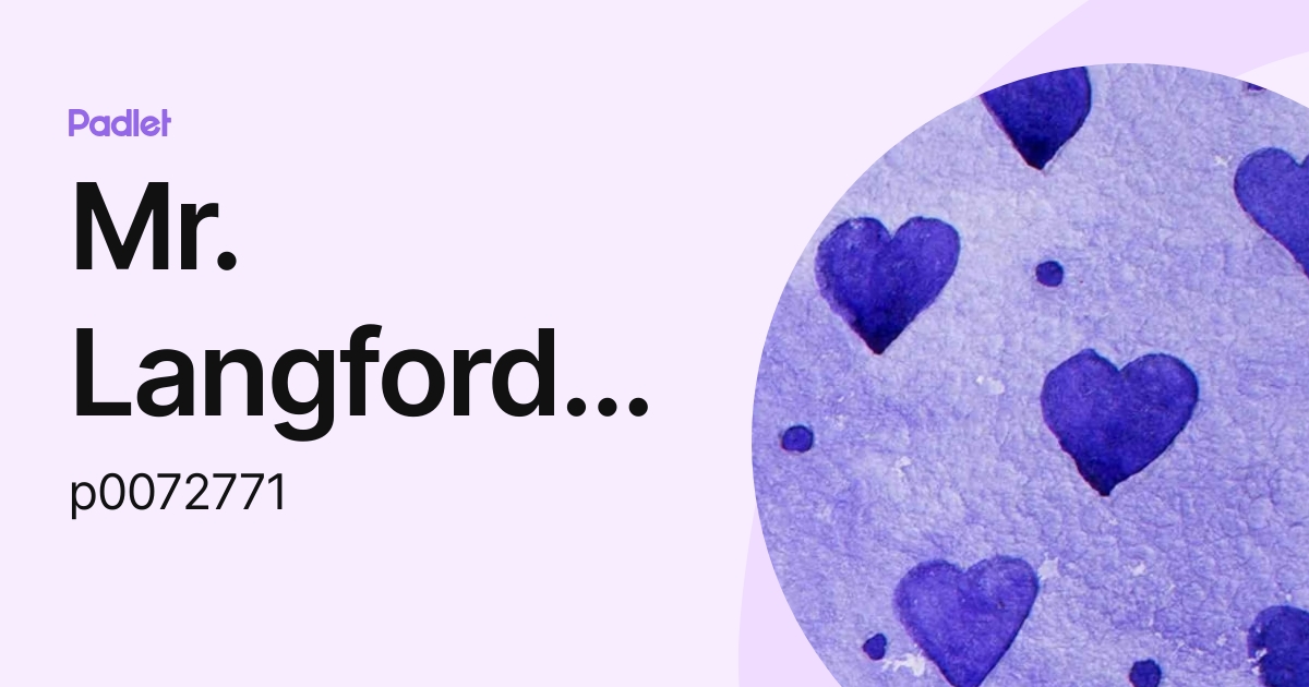 Mr. Langford - Turner Fenton SS (2572) (p0072771) profile | Padlet