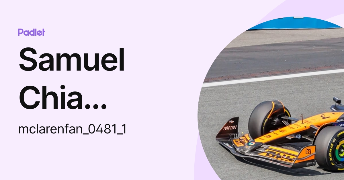 sam (samuelchia111) profile | Padlet