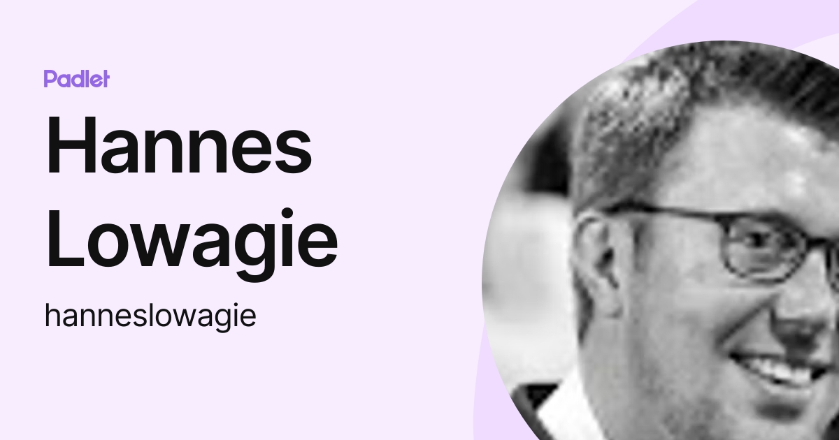 Hannes Lowagie (hanneslowagie) profile | Padlet