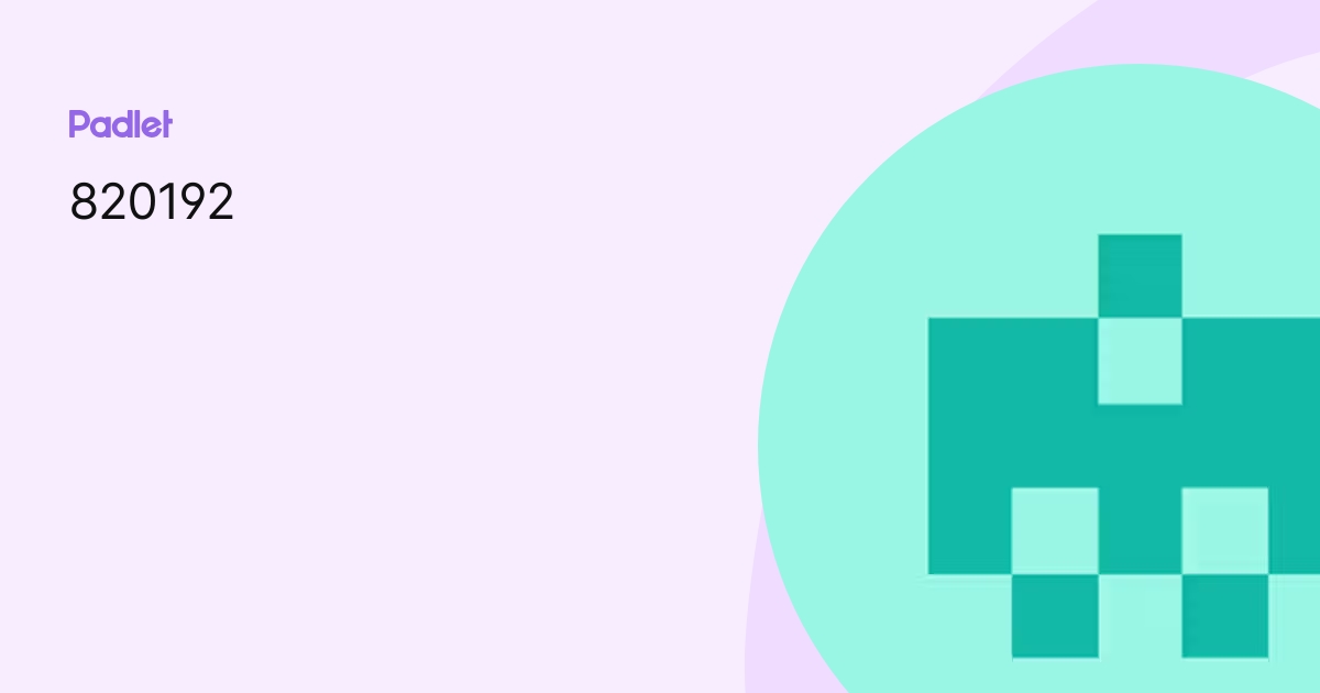 820192 profile | Padlet