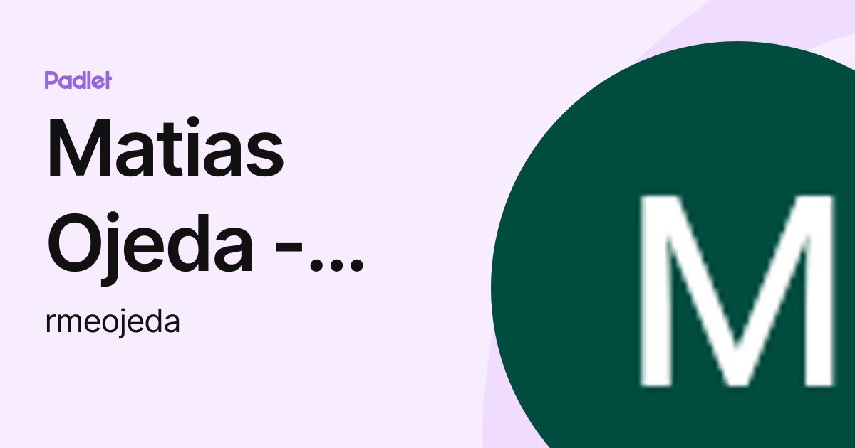 Matias Ojeda -Realización Musical Escénica- (rmeojeda) profile | Padlet