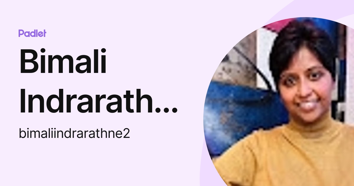 Bimali Indrarathne (bimaliindrarathne2) profile | Padlet