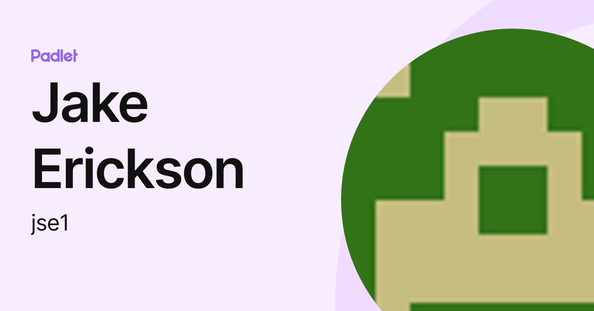 Jake Erickson (jse1) profile | Padlet