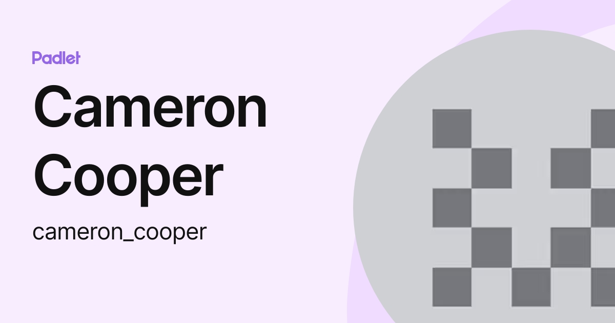 Cameron Cooper (cameron_cooper) profile | Padlet