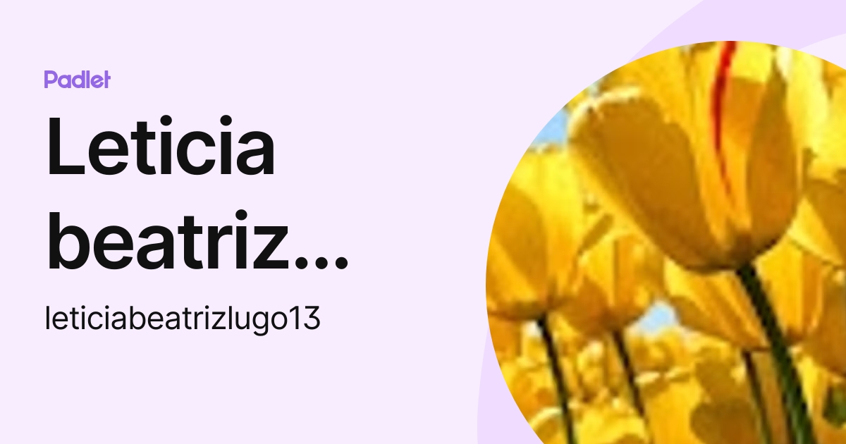 Leticia beatriz Lugo Ramon (leticiabeatrizlugo13) profile | Padlet