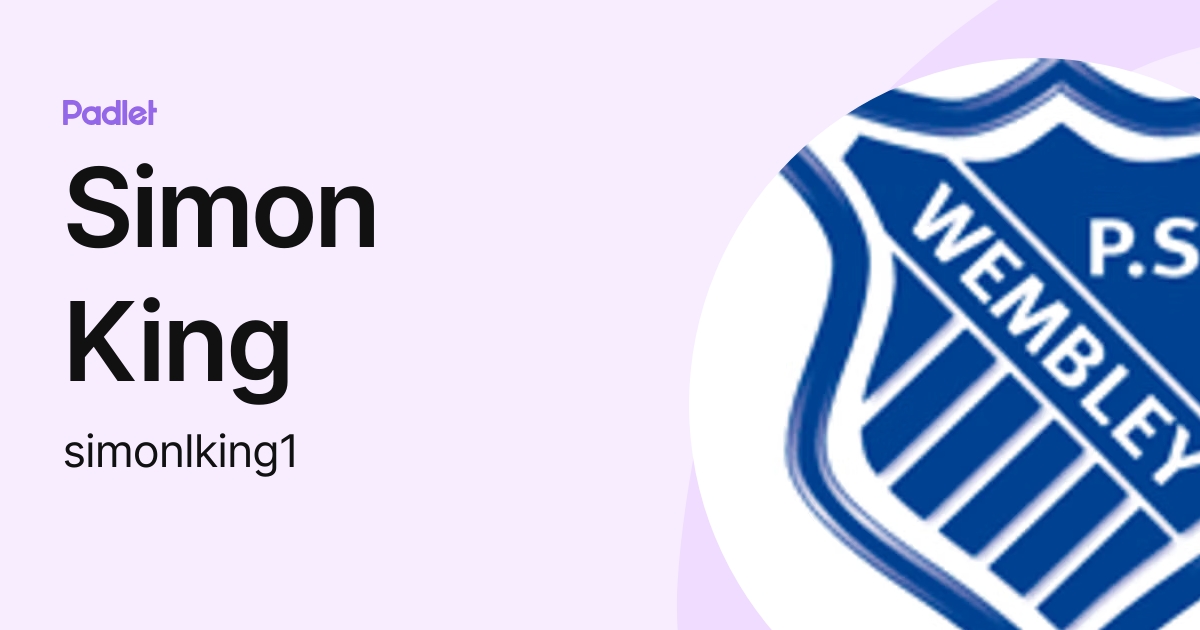 Simon King (simonlking1) profile | Padlet