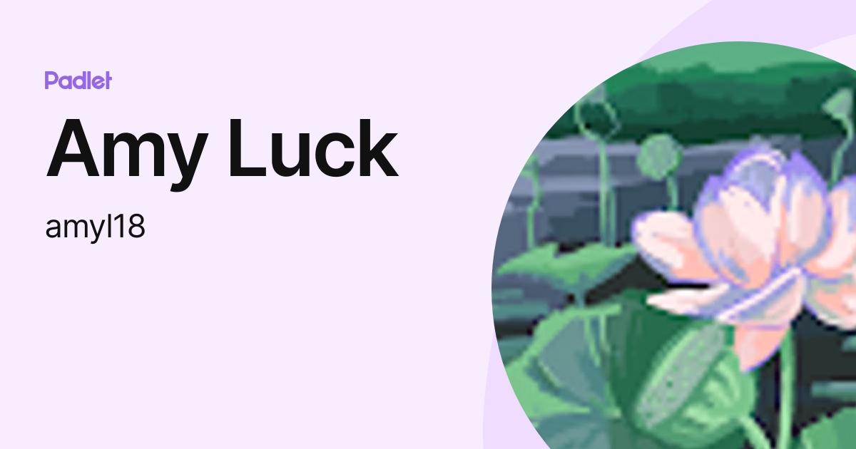Amy Luck (amyl18) profile | Padlet