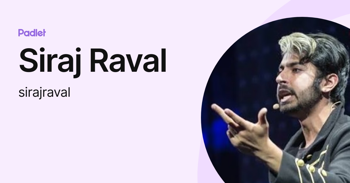Siraj Raval (sirajraval) profile | Padlet