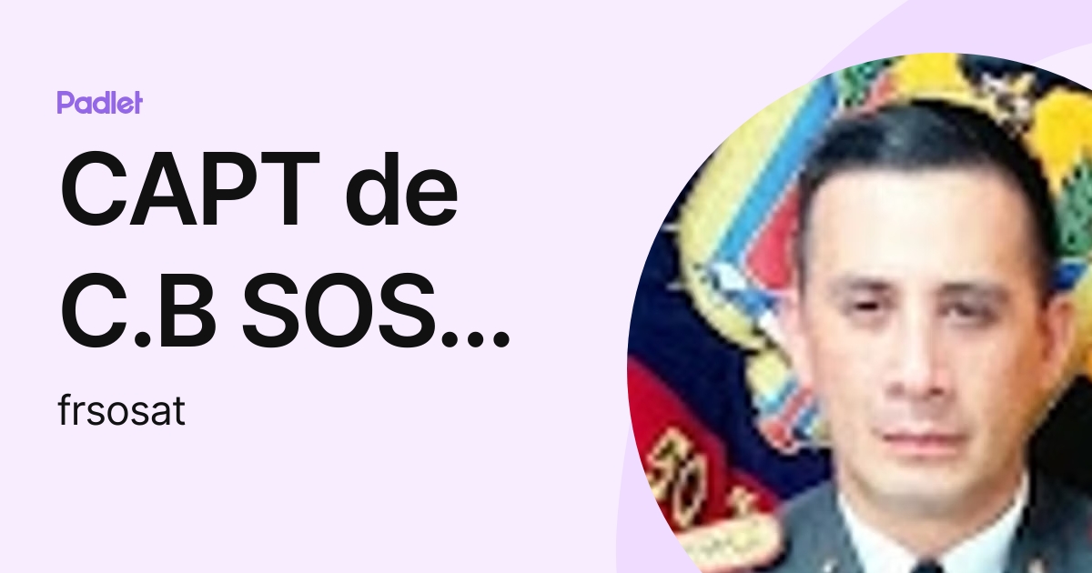CAPT de C.B SOSA FRANCISCO (frsosat) profile | Padlet