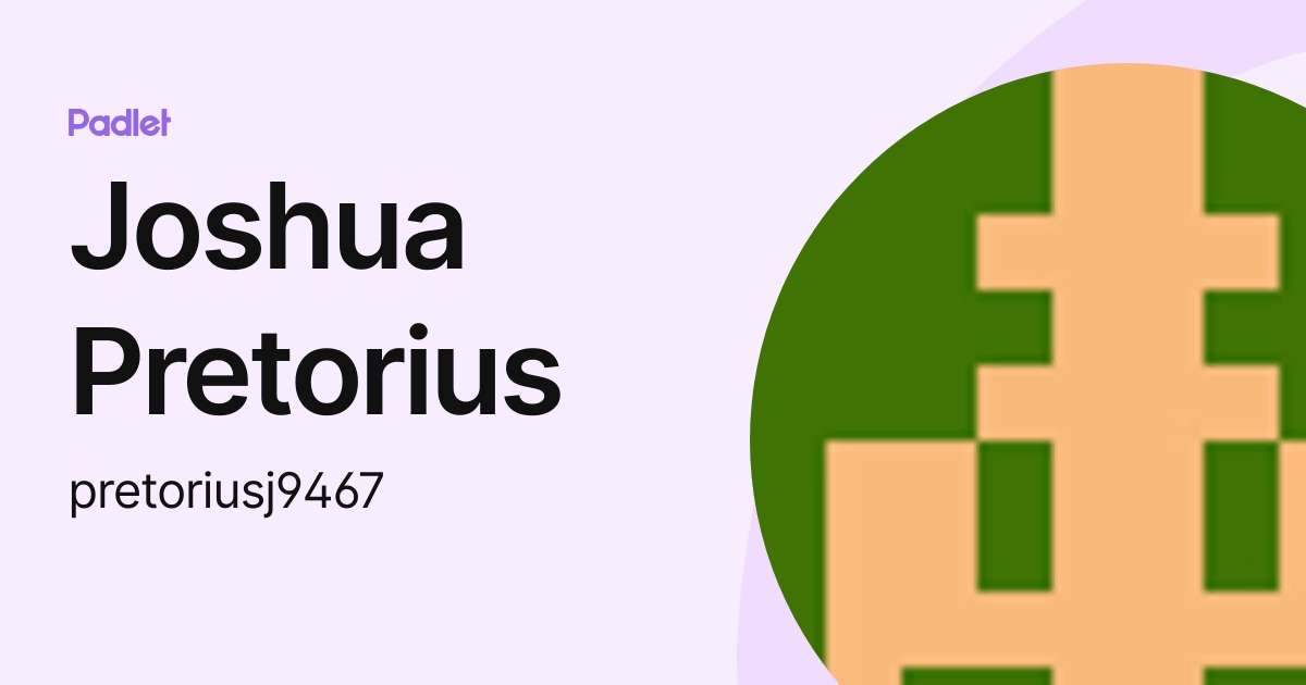 Joshua Pretorius (pretoriusj9467) profile | Padlet