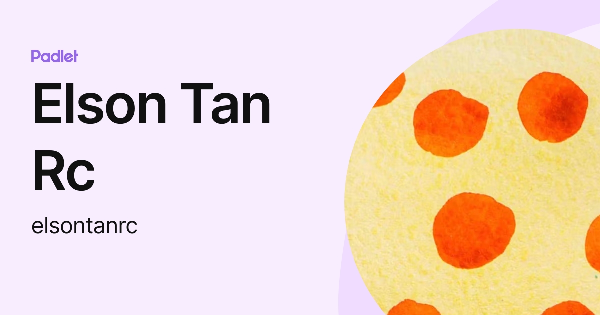 Elson Tan Rc (elsontanrc) profile | Padlet