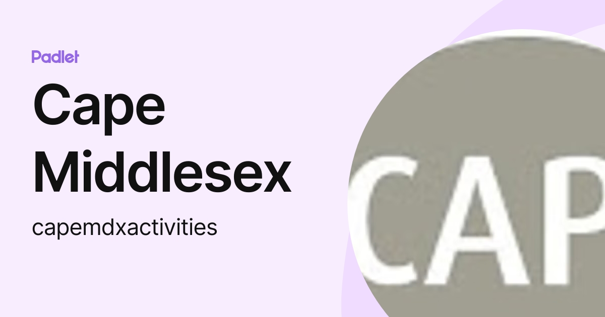 Cape Middlesex (capemdxactivities) profile | Padlet