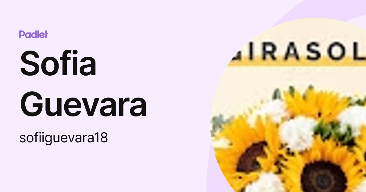 Sofia Guevara (sofiiguevara18) profile | Padlet
