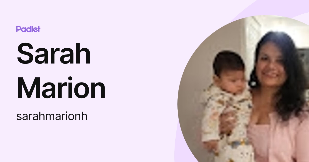 Sarah Marion (sarahmarionh) profile | Padlet