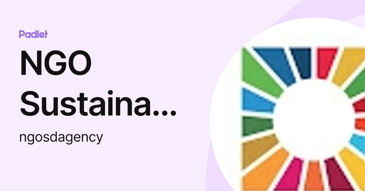 NGO Sustainable Development Agency (ngosdagency) profile | Padlet