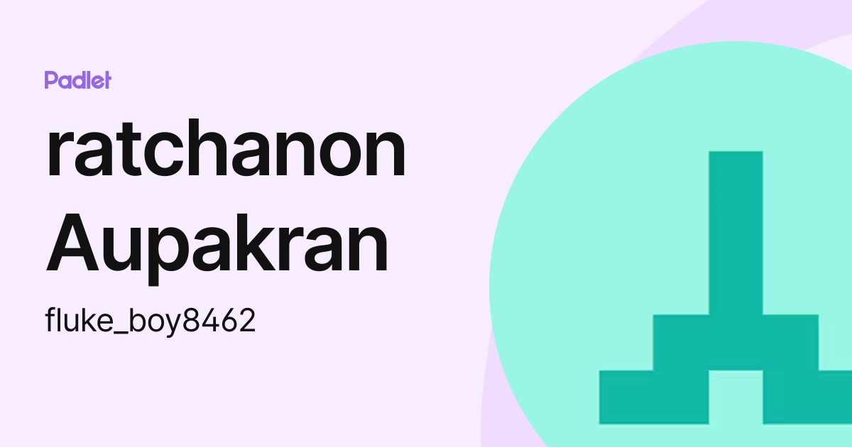 ratchanon Aupakran (fluke_boy8462) profile | Padlet