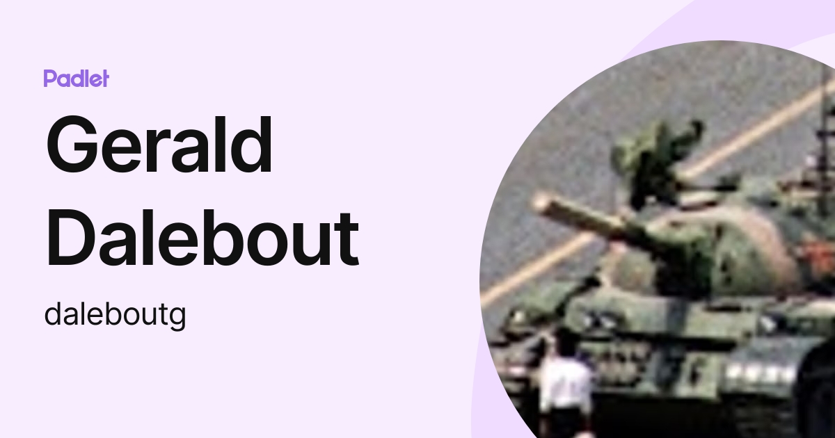 Gerald Dalebout (daleboutg) profile | Padlet