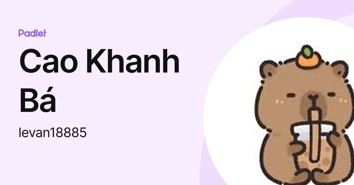 van le (levan18885) profile | Padlet