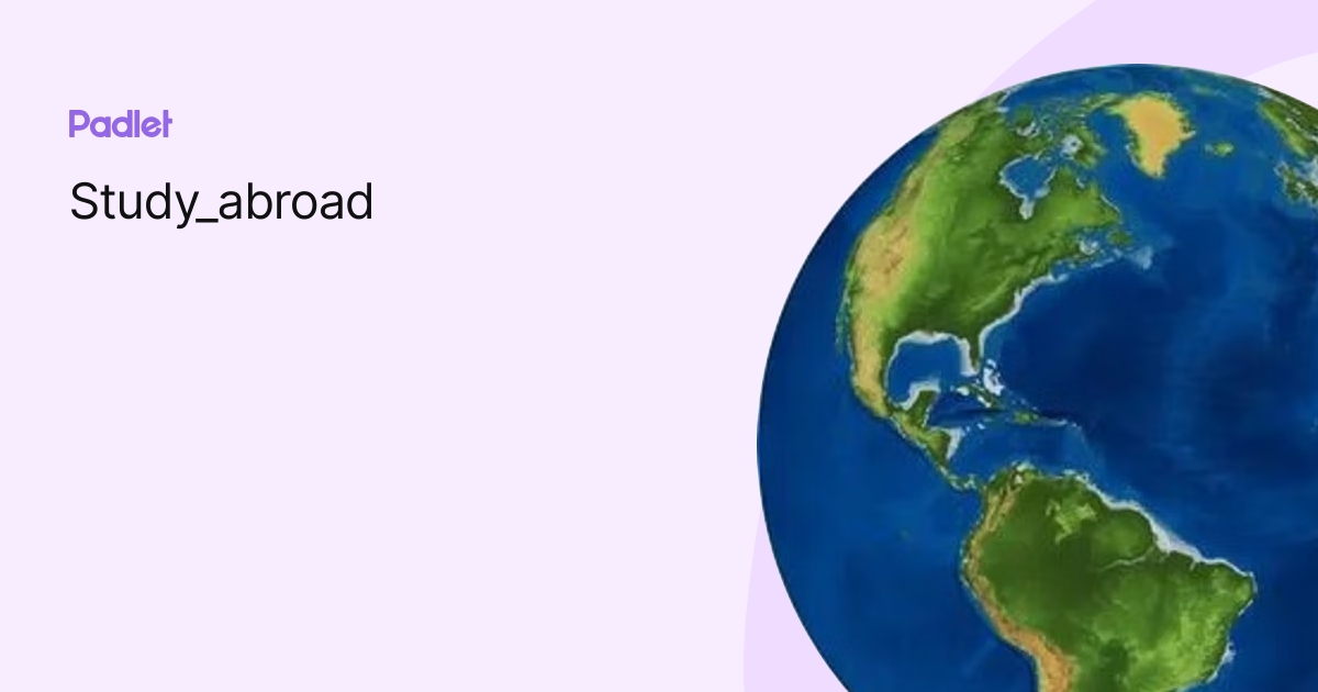 Study_abroad profile | Padlet