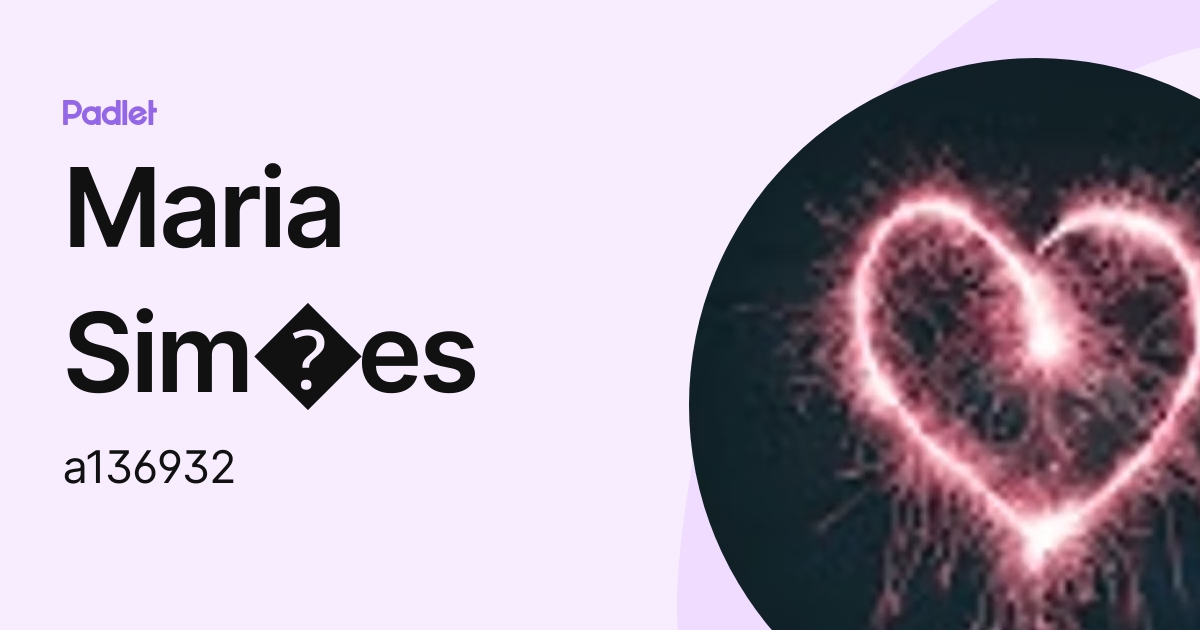Maria Sim es (a136932) profile | Padlet