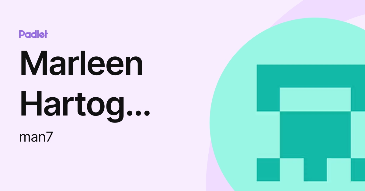 Marleen Hartog Nissen (man7) profile | Padlet