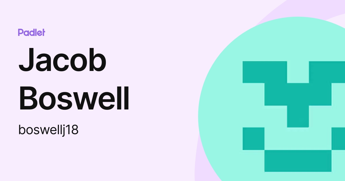 Jacob Boswell (boswellj18) profile | Padlet