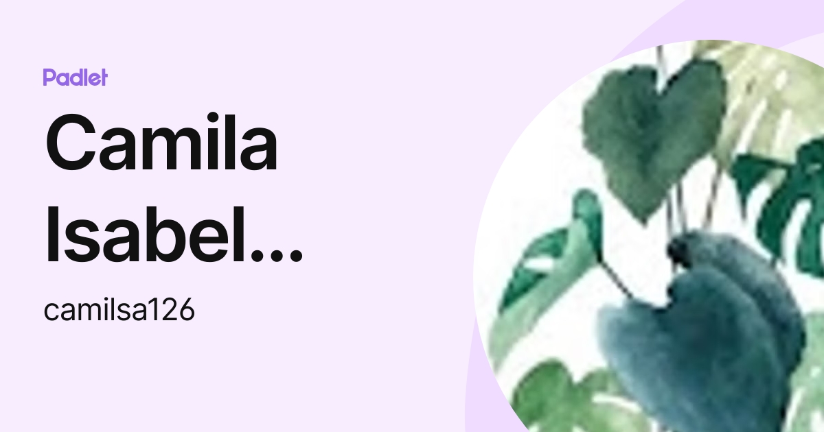 Camila Isabel Salas Rivas (camilsa126) profile | Padlet