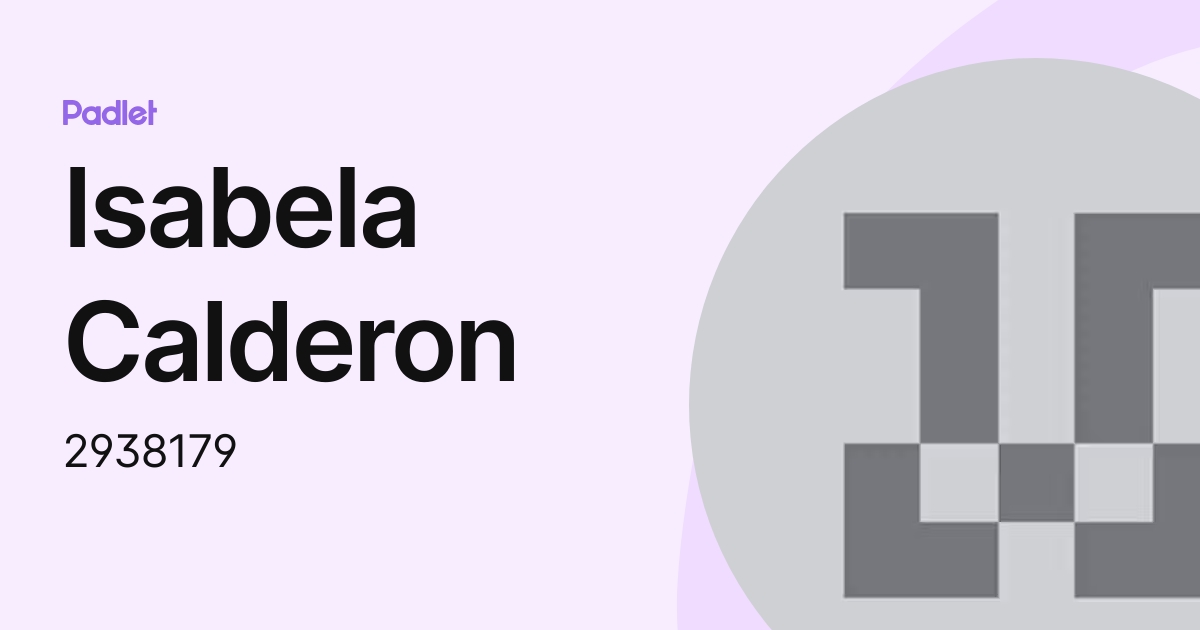 Isabela Calderon (2938179) profile | Padlet