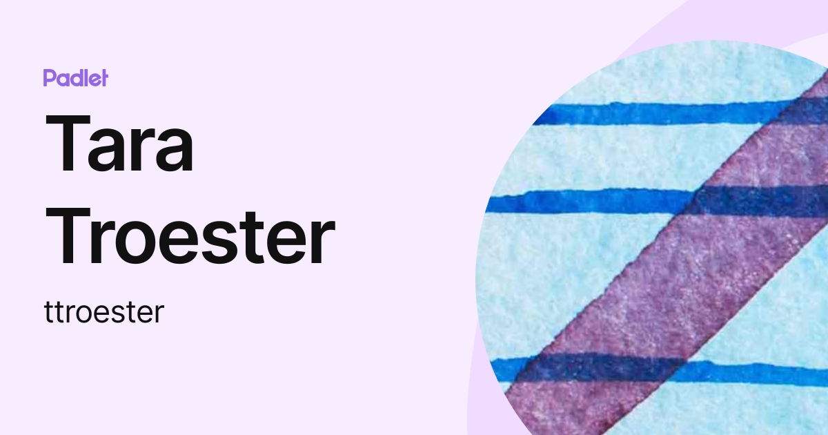 Tara Troester (ttroester) profile | Padlet