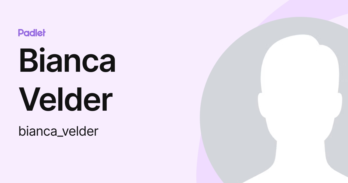 Bianca Velder (bianca_velder) profile | Padlet