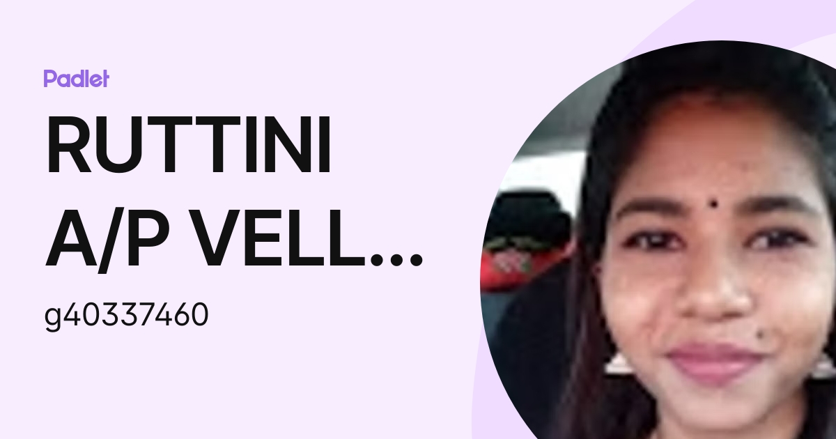 RUTTINI A/P VELLU Moe (g40337460) profile | Padlet