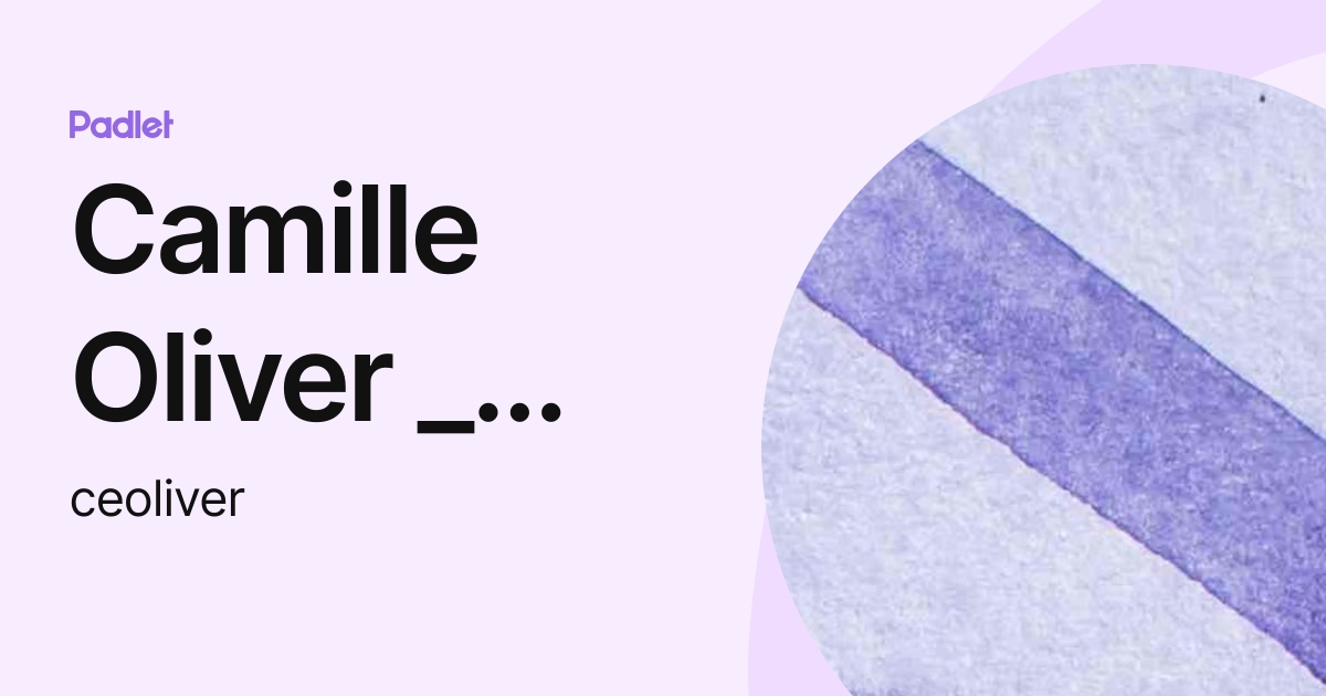 Camille Oliver _ Student - CentennialMS (ceoliver) profile | Padlet