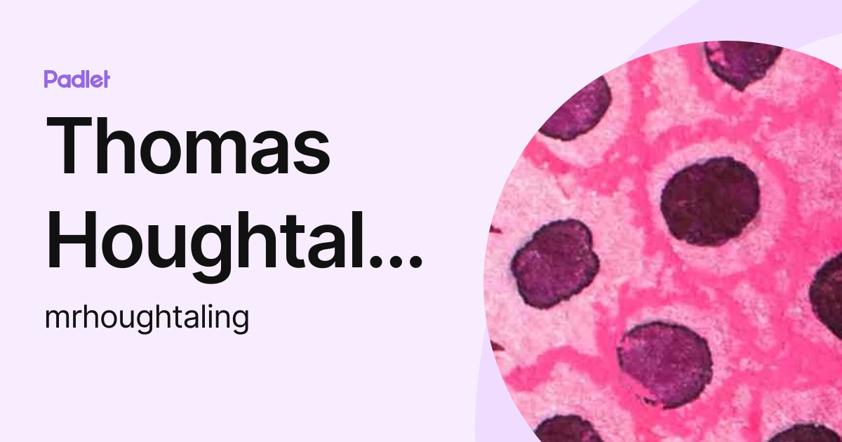Thomas Houghtaling (mrhoughtaling) profile | Padlet