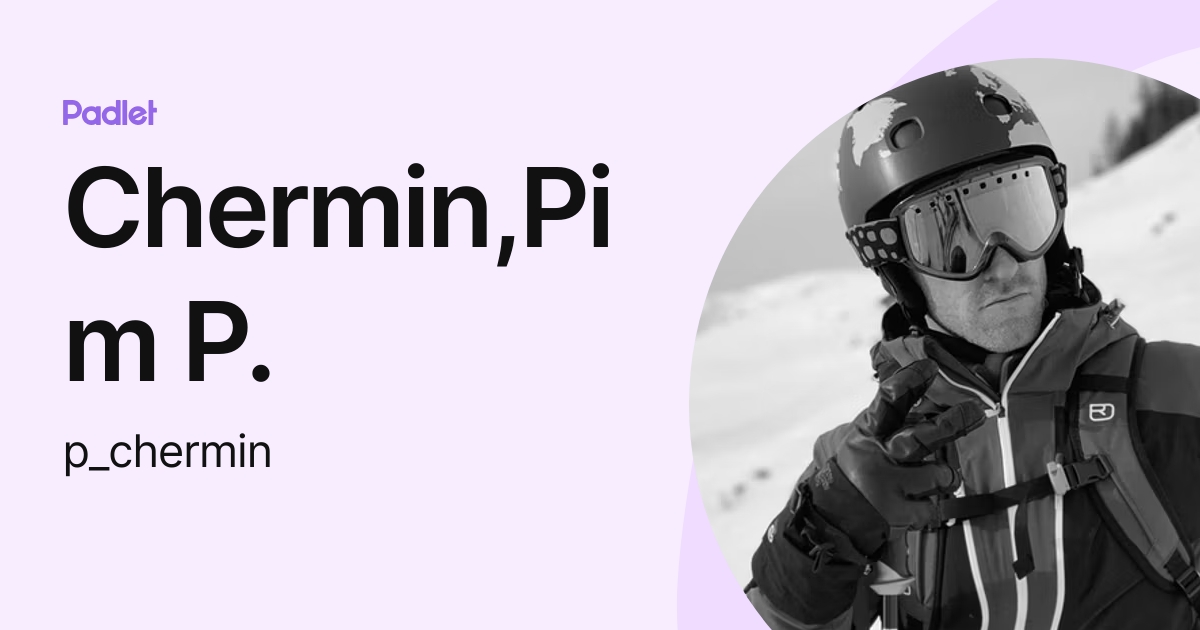 Chermin,Pim P. (p_chermin) profile | Padlet