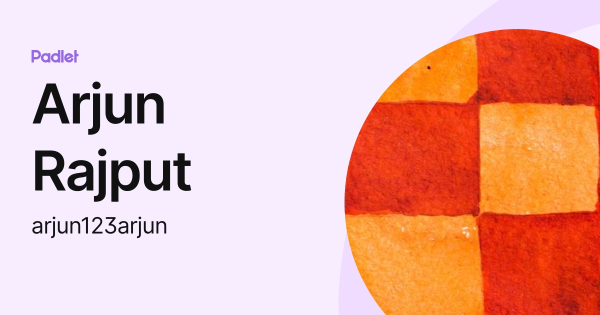Arjun Rajput (arjun123arjun) profile | Padlet