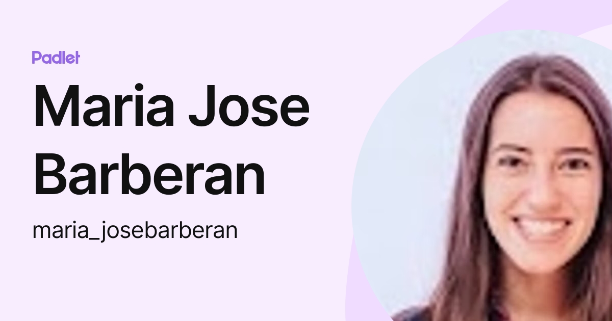 Maria Jose Barberan (maria_josebarberan) profile | Padlet