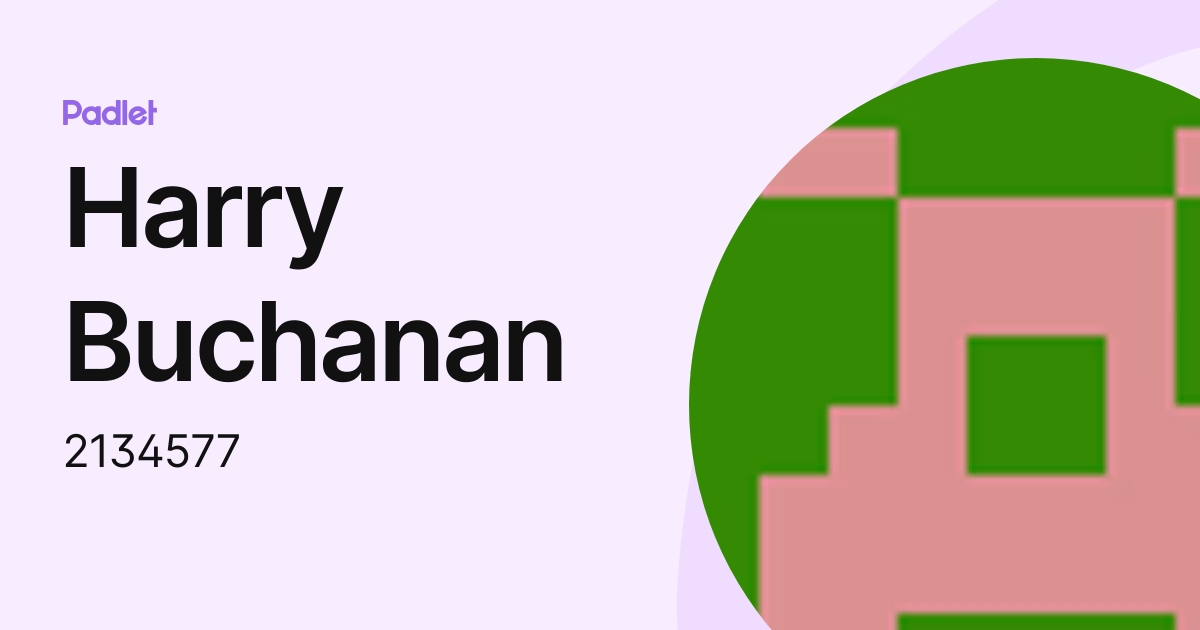 Harry Buchanan (2134577) profile | Padlet