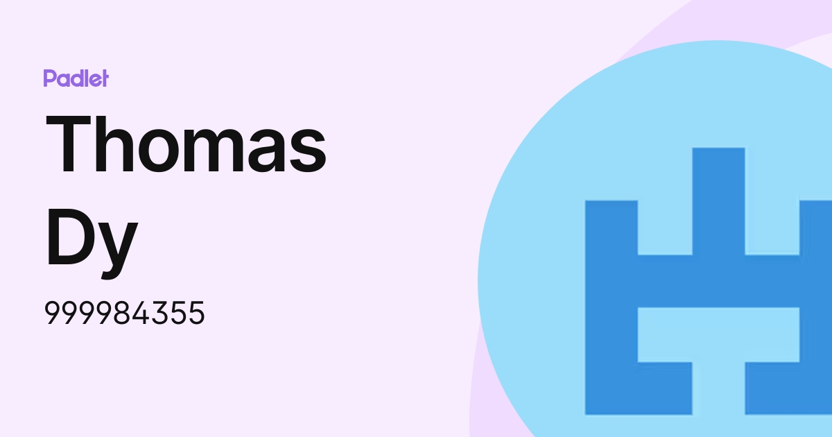 Thomas Dy (999984355) profile | Padlet