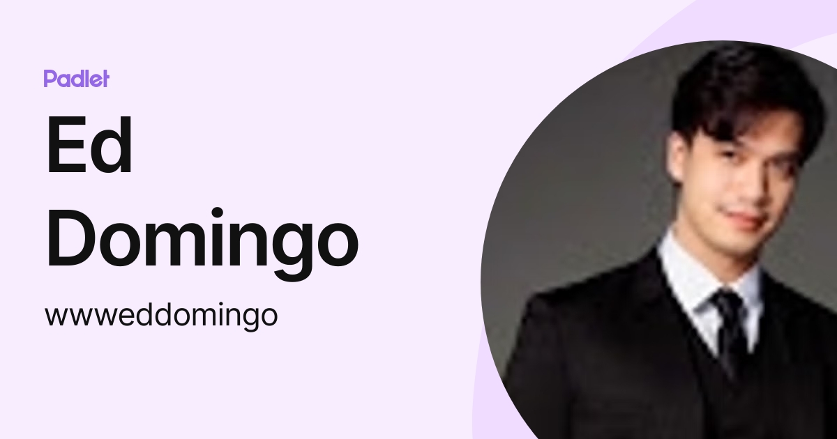 Ed Domingo (wwweddomingo) profile | Padlet