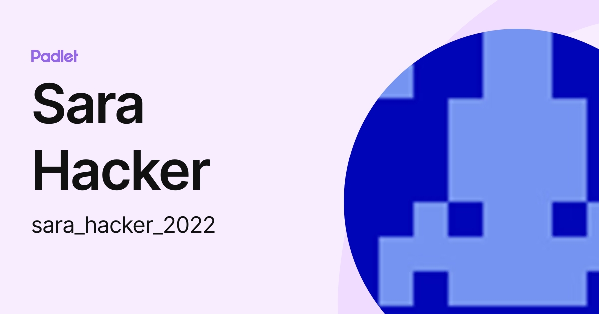 Sara Hacker (sara_hacker_2022) profile | Padlet