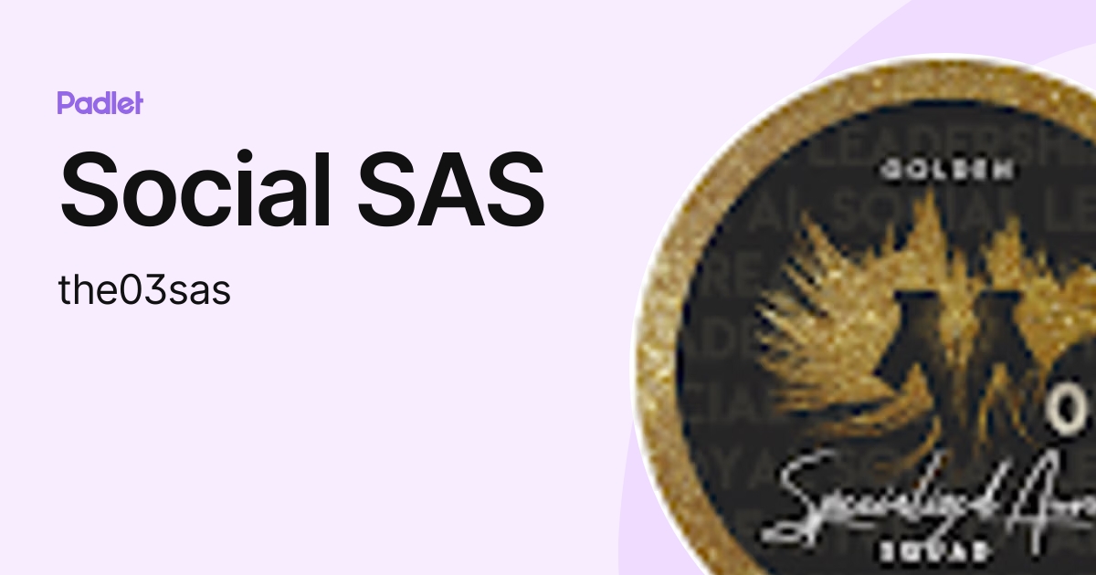 Social SAS (the03sas) profile | Padlet