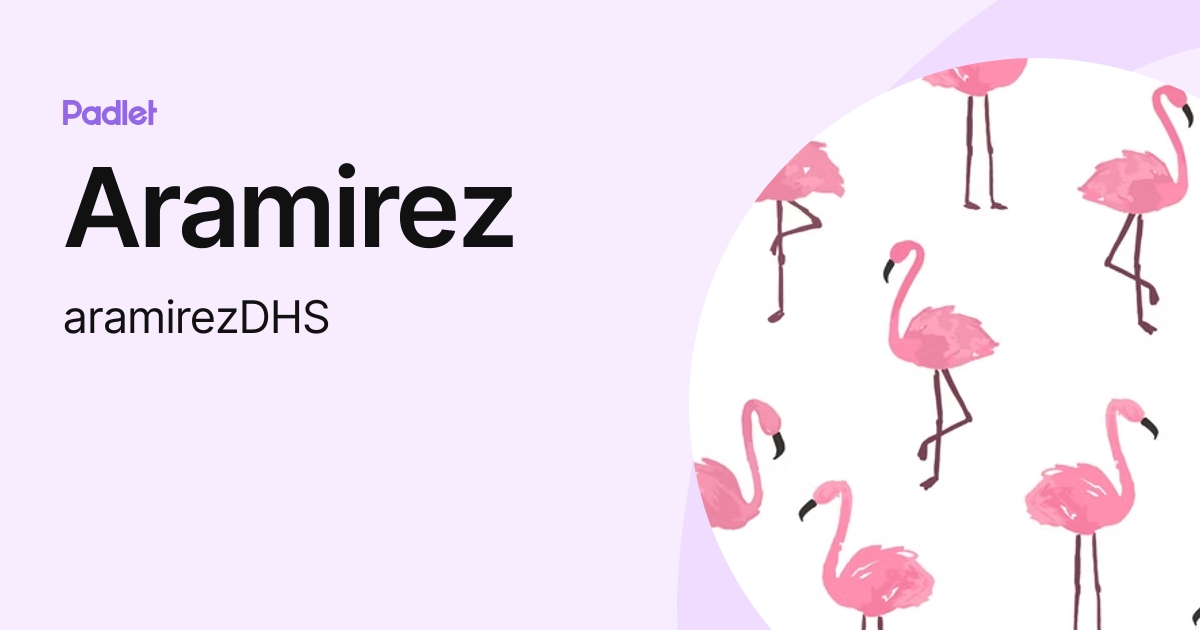 Aramirez (aramirezDHS) profile | Padlet