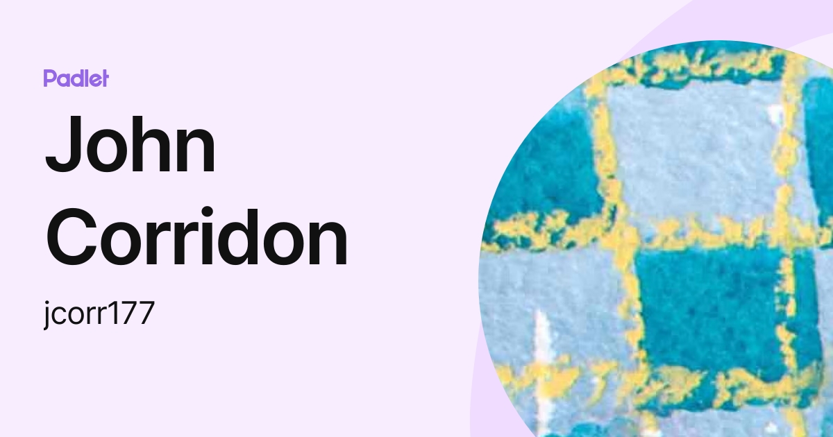 John Corridon (jcorr177) profile | Padlet