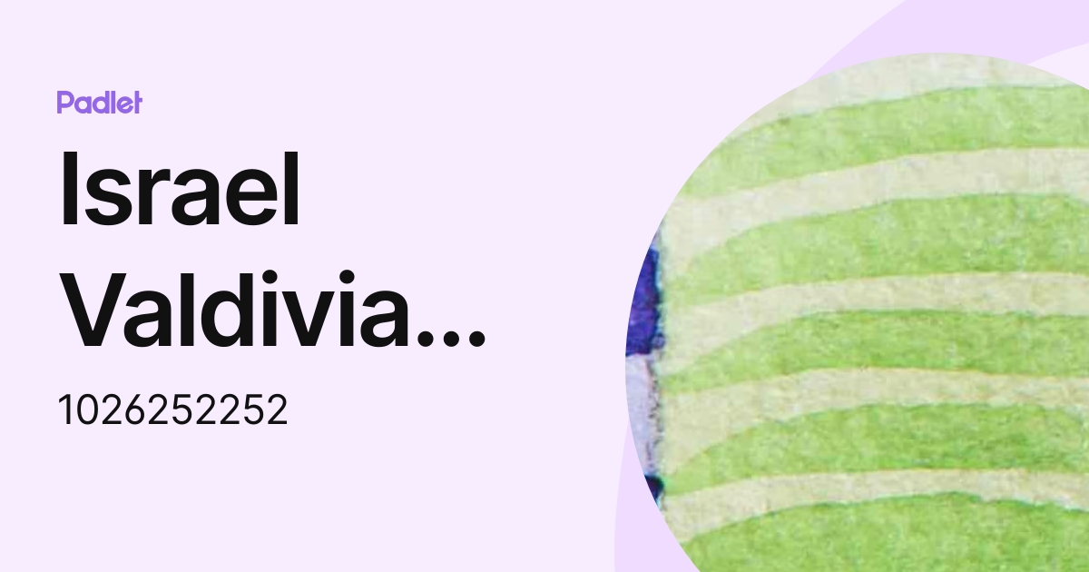 Israel Valdivia Anaya (1026252252) profile | Padlet